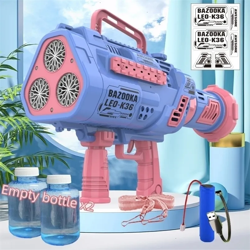 Large LED Rocket Electric Bubble Shooter With Automatic Shape And Fast ...