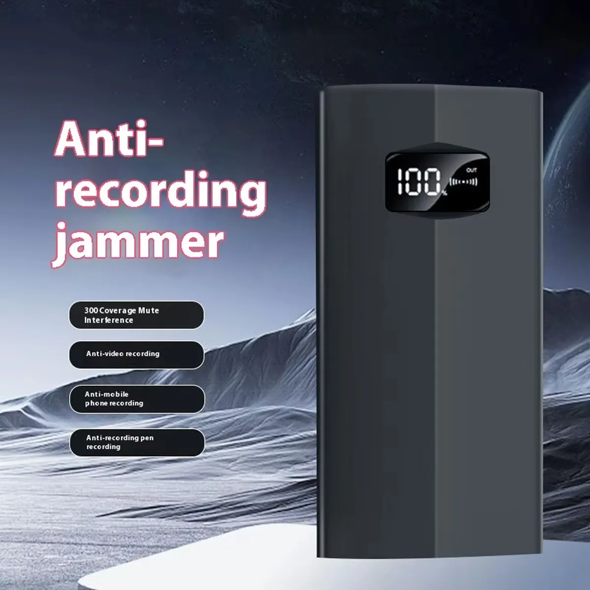 P01 Ultrasonic Mobile Phone and Recording Device Jammer with 300 ...