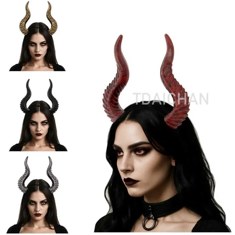 Devil Horn Hair Hoop For Hallown Cosplay DIY Assembly COS Gothic Hair ...