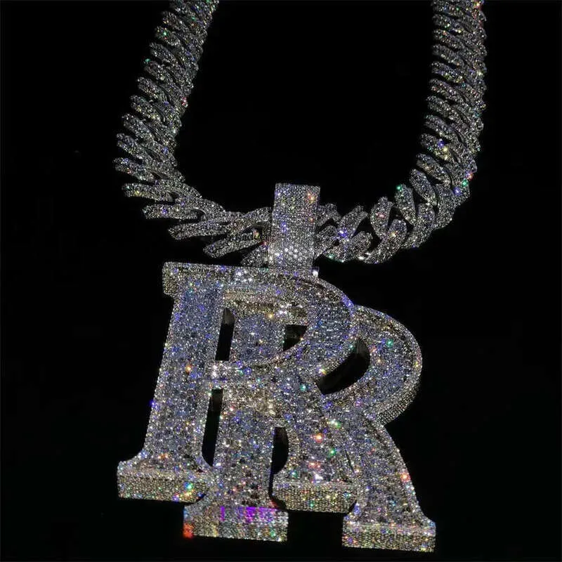 Custom Hip Hop Prom Jewelry: Rapper Baguette Initial With VVS ...