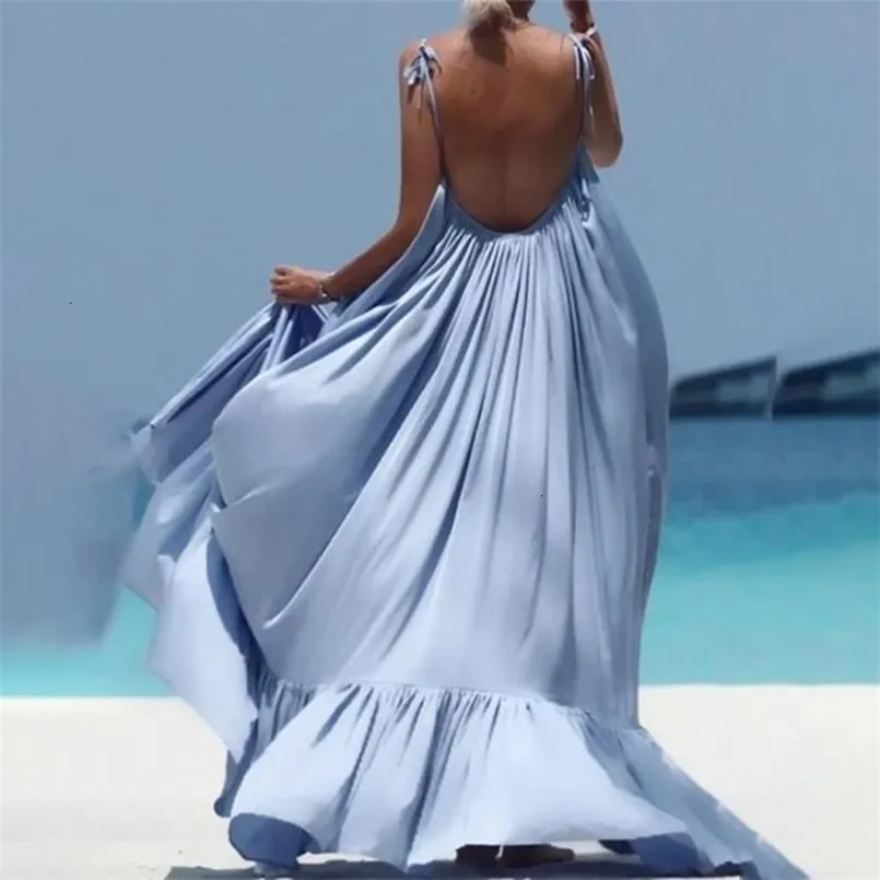 Basic Casual Sleeveless Summer Dress for Women with O Neck and Empire ...