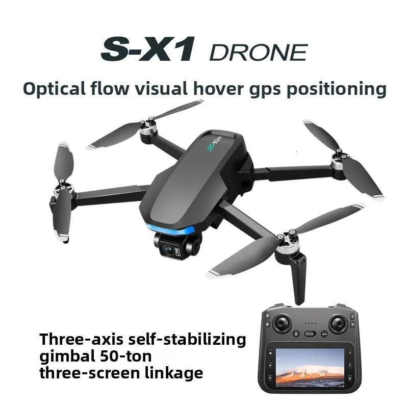 Camera Drone TEMU Brushless Aerial Drone Three Axis Gimbal Self ...