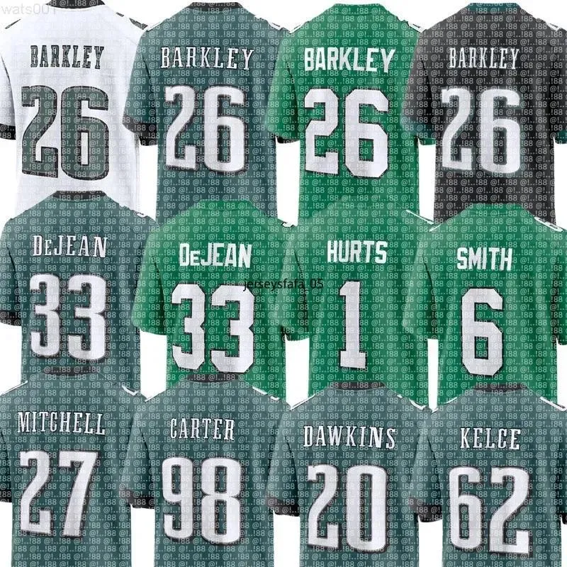 Eagles Football Jersey: Dawkins, White, Barkley, Smith, Brown, Goedert ...