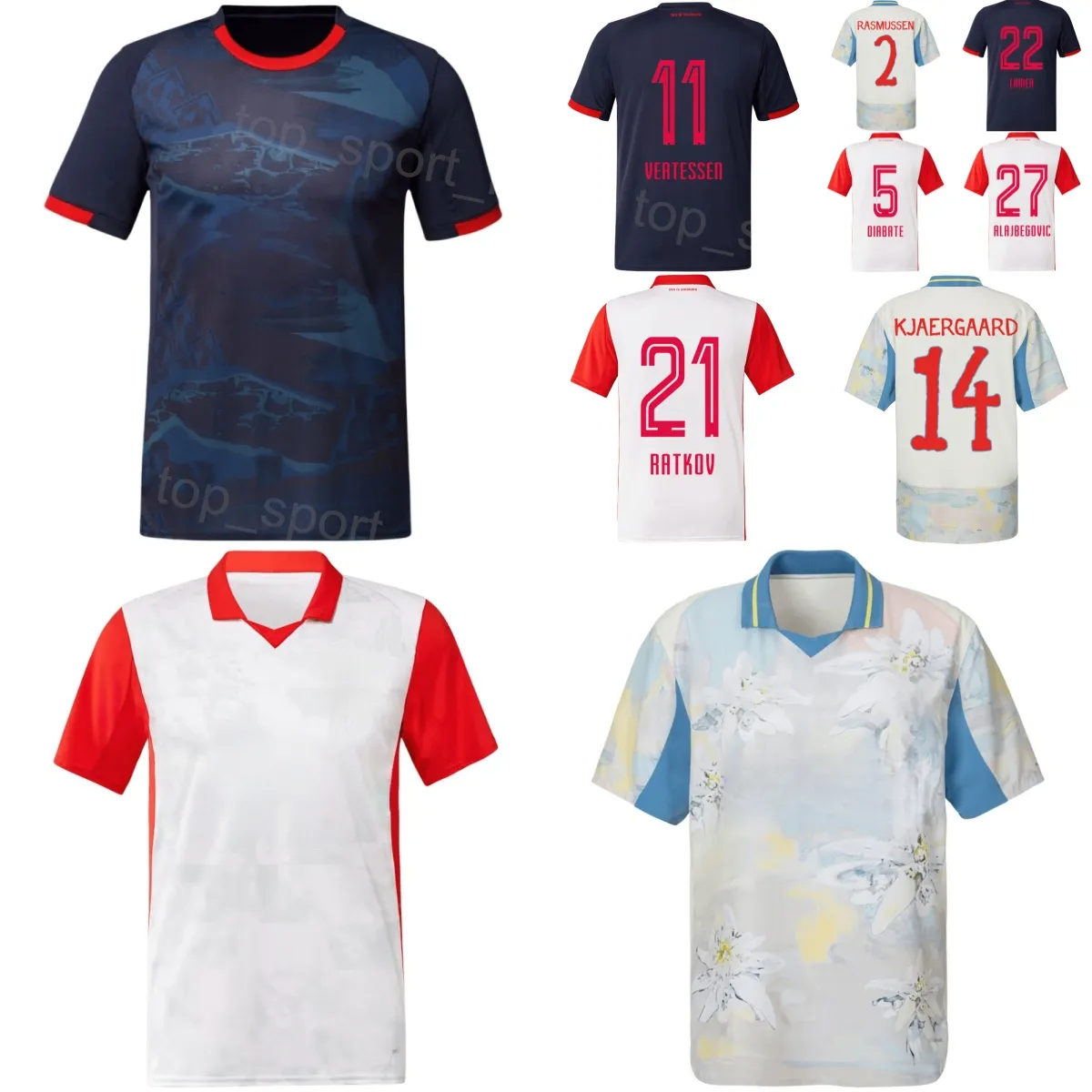 Club RB Salzburg Soccer Jersey 2025/2026: 14 Maurits Kjaergaard, 22 ...