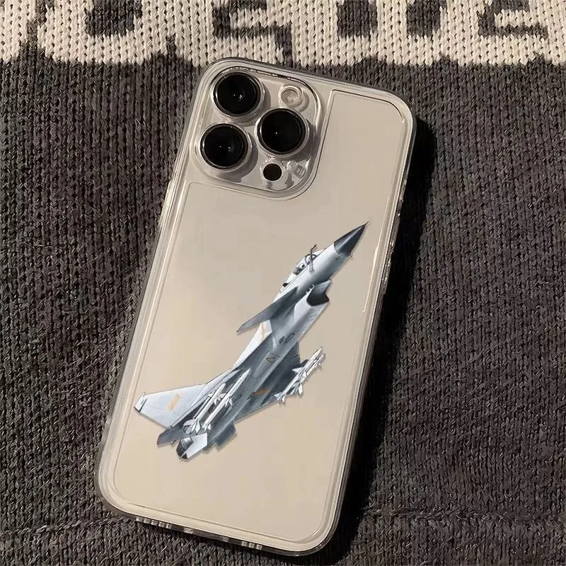 Shockproof Transparent Fighter Mirror Phone Case For IPhone 17/Air/Pro ...