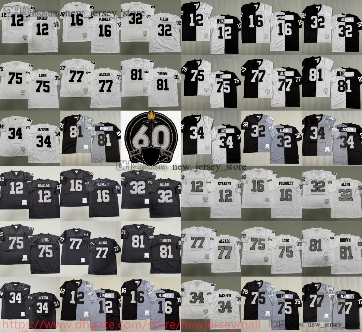 Throwback Football Jerseys Breathable Vintage Style... From New_jersey ...
