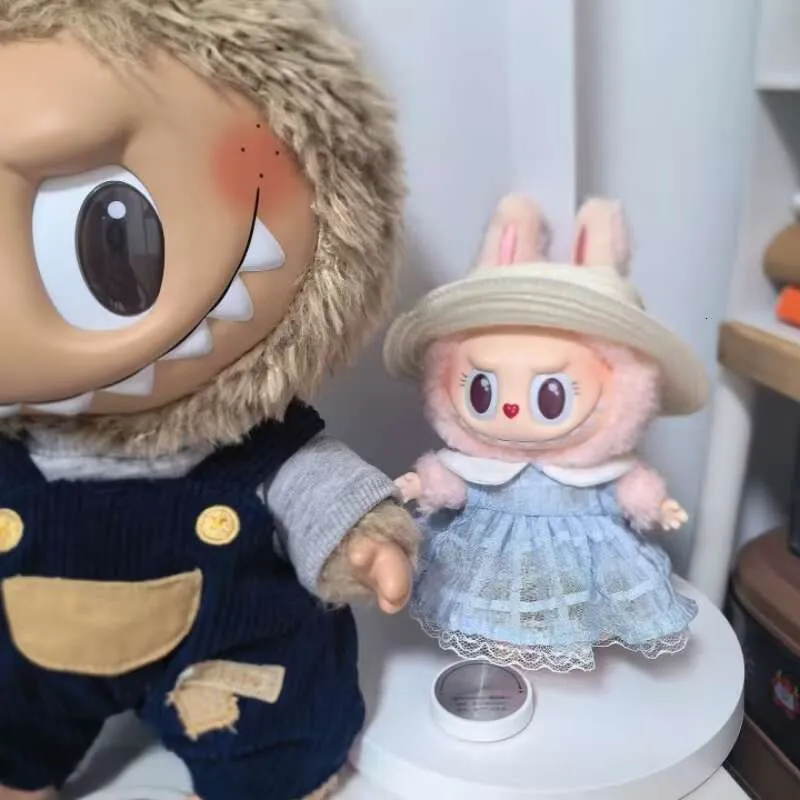 Christmas Labubu Monsters 17cm Mokoko Series Kawaii Anime Action Figure ...