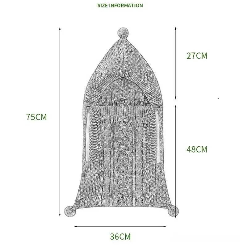 New Solid Color Knitted Swaddle Wrap Blankets Infant Baby Winter Warm ...