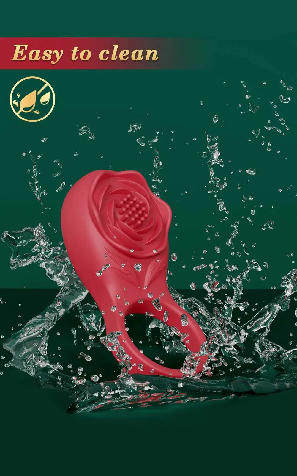 Silicone Vibrating Cock Ring for Men with G-Spot Vibrator and ...
