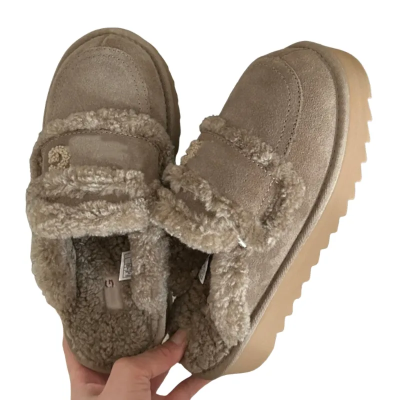 Tazz Tasman Women's Wool Slippers: Designer Fur Slide, Luxury ...