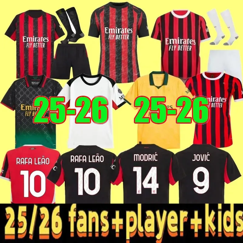 Milanjersey 25 26 Football Black Designer Shirt Modric, Leao, Maignan ...