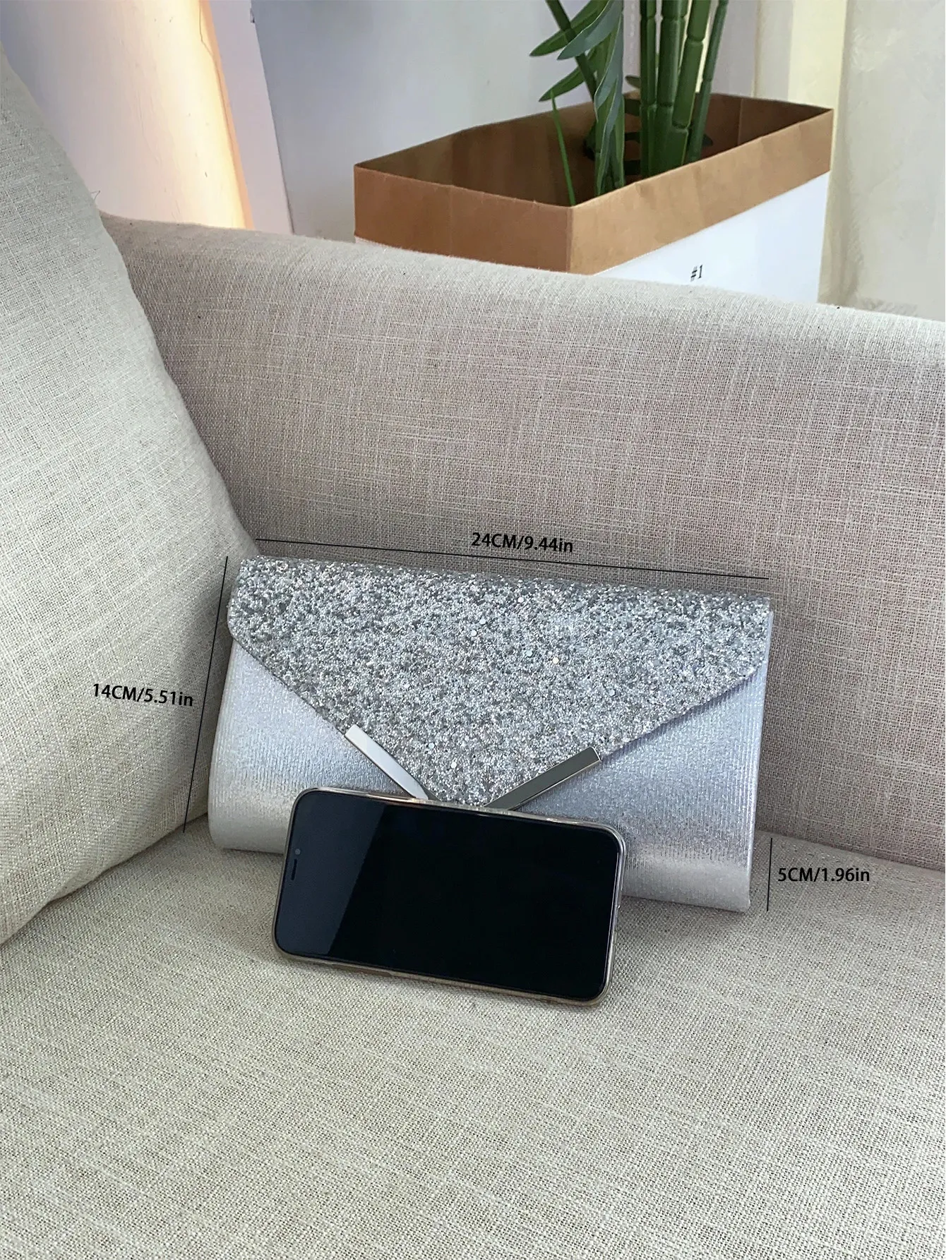 Glitter Bling Shiny Elegant and Fashionable Envelope Clutch Bag Party ...