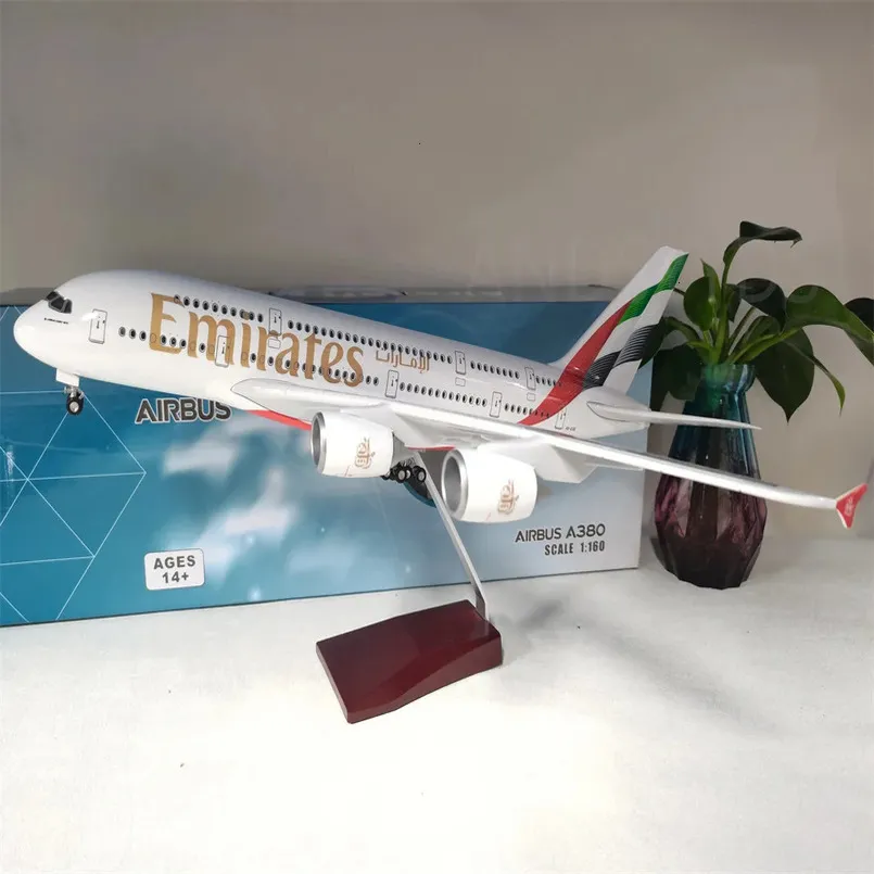 Emirates Plane Diecast Model With LED Lights 47CM Scale, Highly ...