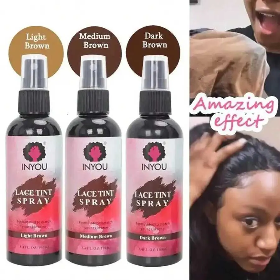 Lace Tint Spray For Wigs, Waterproof Lace Tint Melting Mousse Spray ...