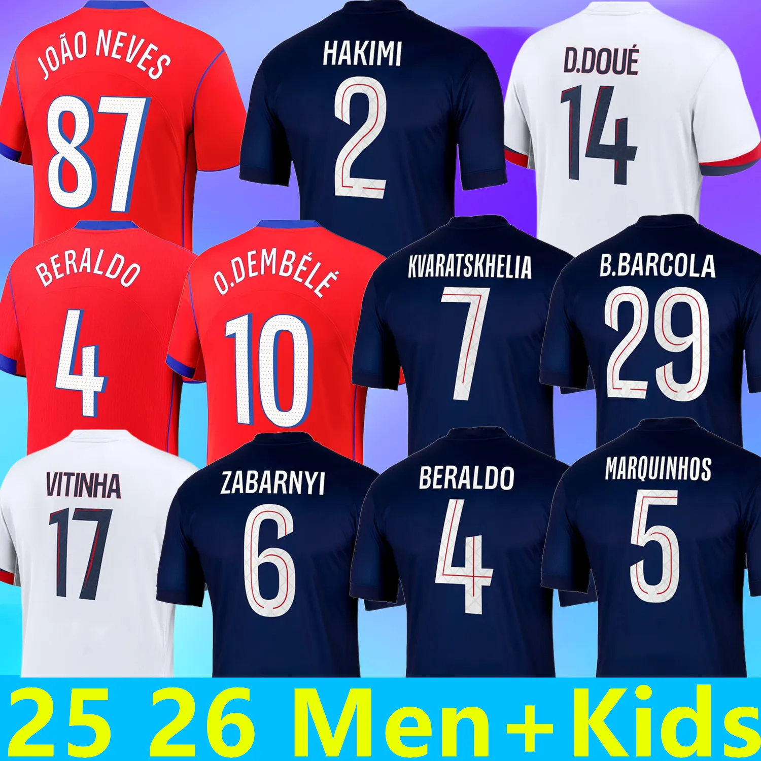 2025 2026 Home & Away Soccer T Shirts Kit For Men, Kids Featuring O ...