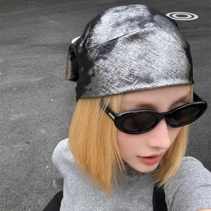 Y2K Silver Liquid Hair Scarf, Hip Hop Soft Wrap, Laser Color Band ...