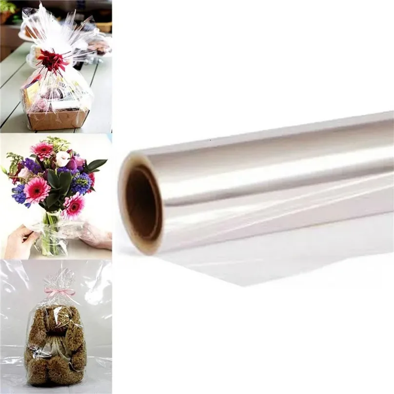 Clear Cellophane Wrap Roll For Gift Flower Bouquet Baskets Wrapping ...