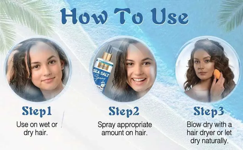 Goiple 200ml Sea Salt Spray: Moisturizing Hair Texture Thickening Beach ...