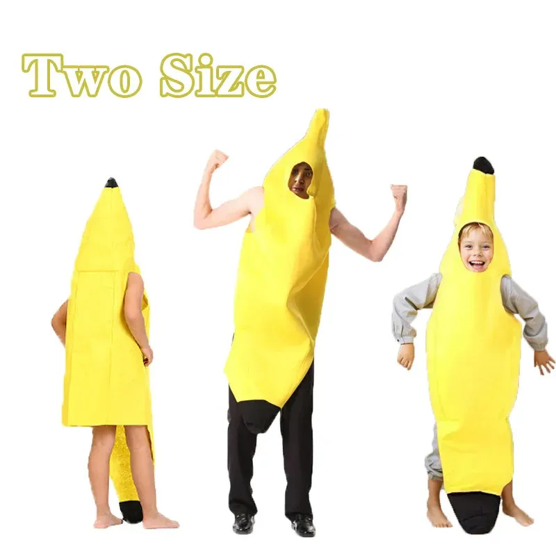 Child Adult Unisex Fun Banana Costume Set Yellow Light Halloween Fruit ...