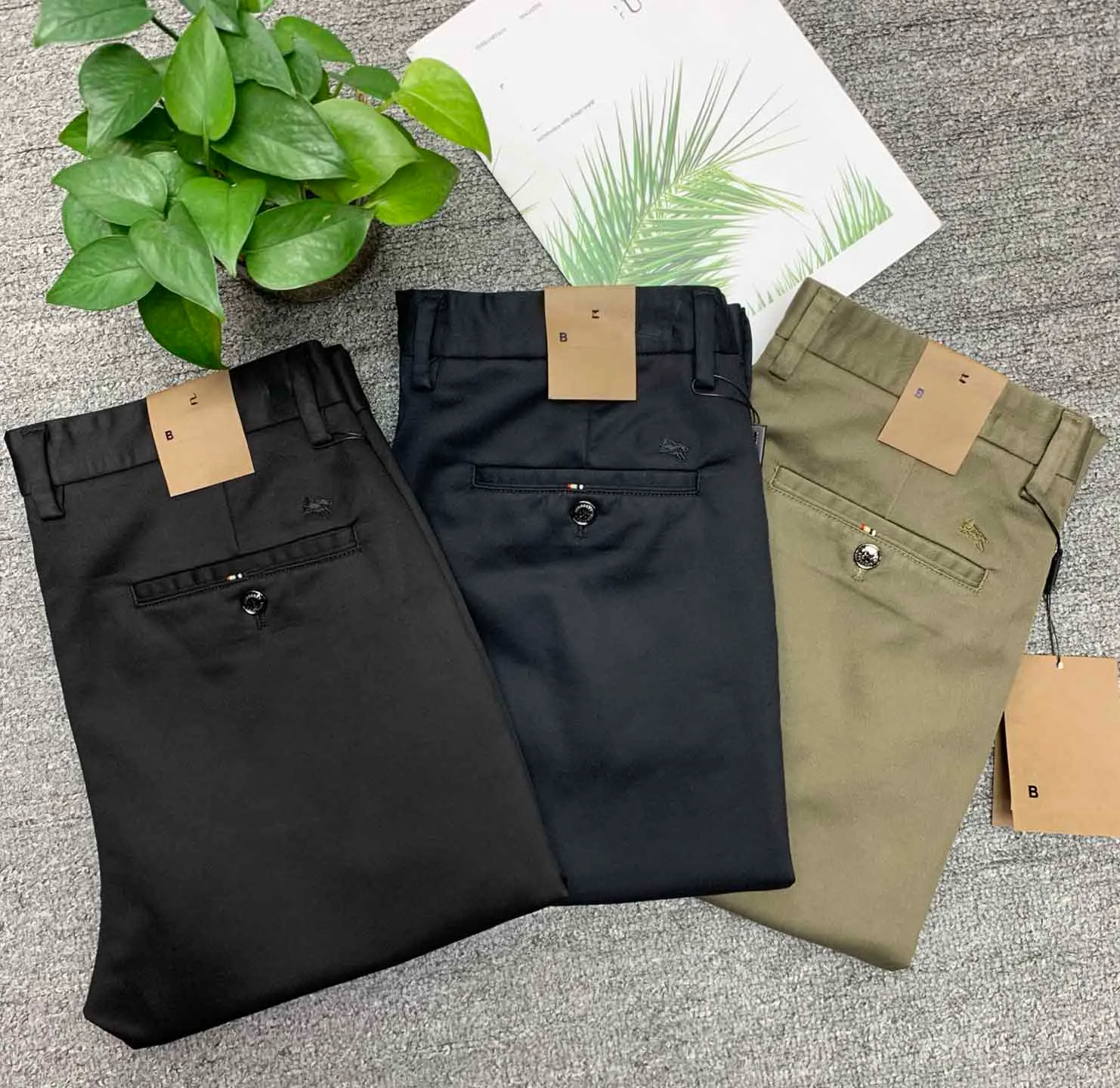 BBB Men's Dress Pants: Luxury Suit Pants, Business Casual Style, High ...