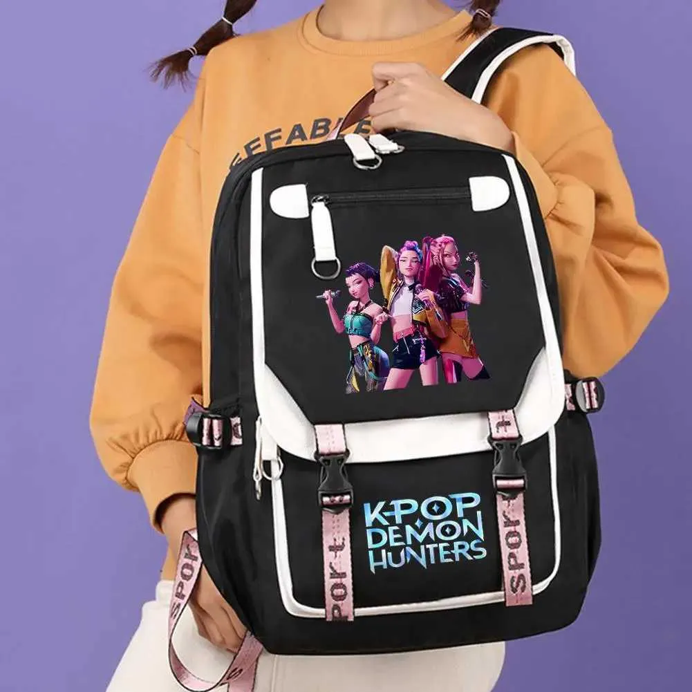 KPop Demon Hunters Backpack: Teen Daily Bag, Hot Movie Huntrix Demon ...