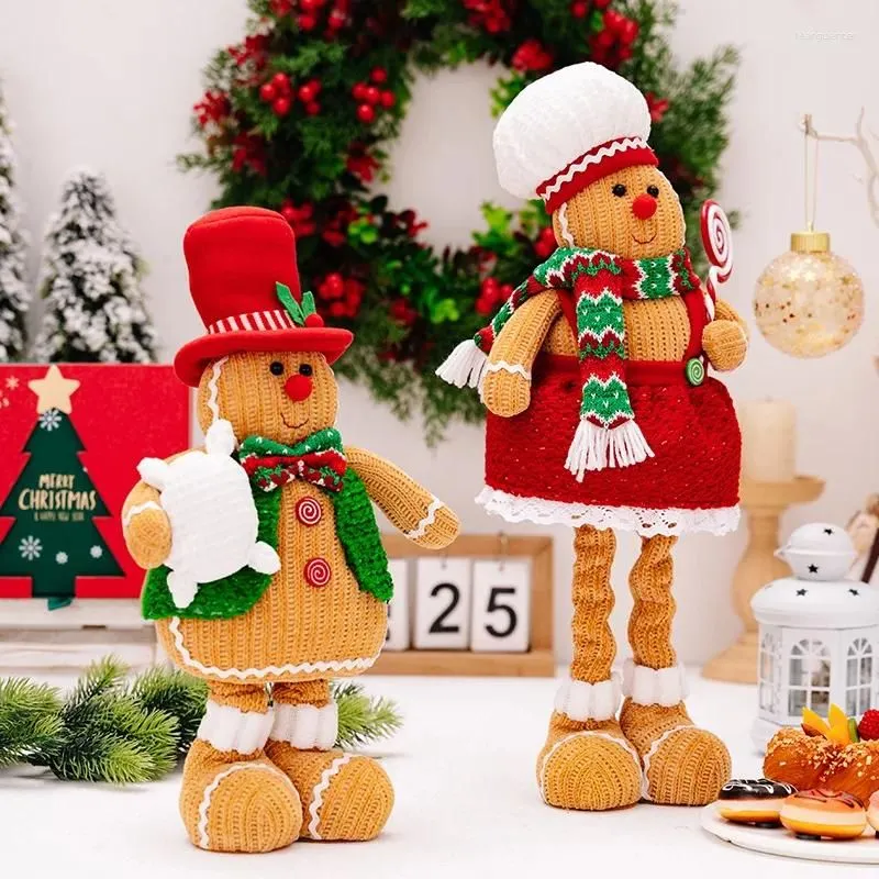 Telescopic Gingerbread Man Clothespin Dolls Christmas Ornaments Festive ...