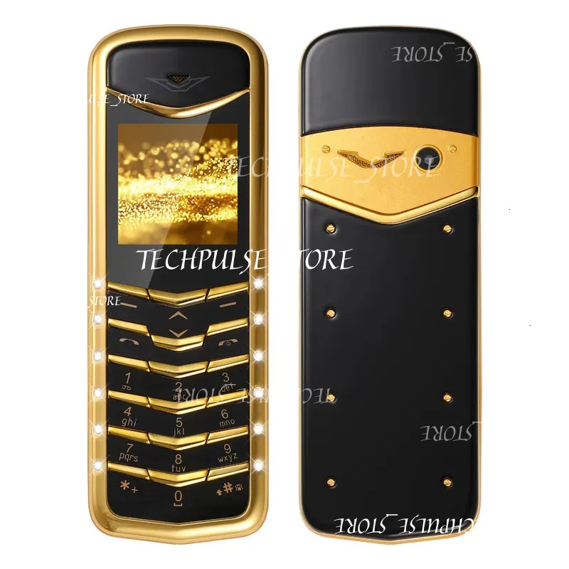 Unlocked Golden Signature Cell Phone with Dual Sim Card, Mini Stainless ...