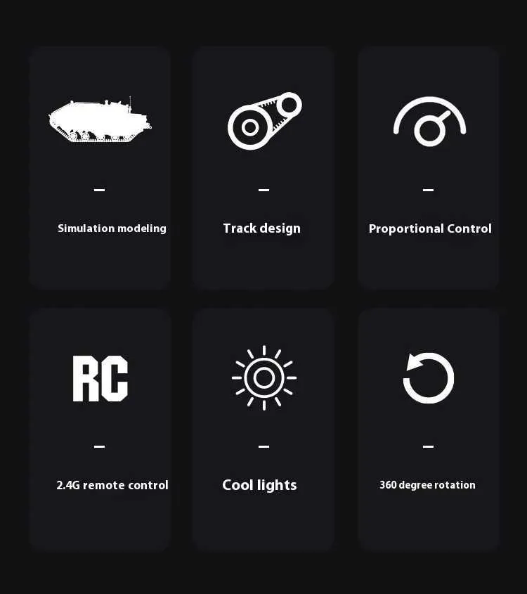 Professional RC 24g Full Scale Remote Control Tracked All-Terrain Off ...