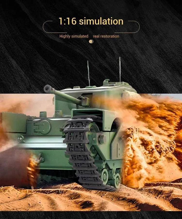 New RC British Churchill 1/16 Remote Controlled Tank C2310 Full Size ...
