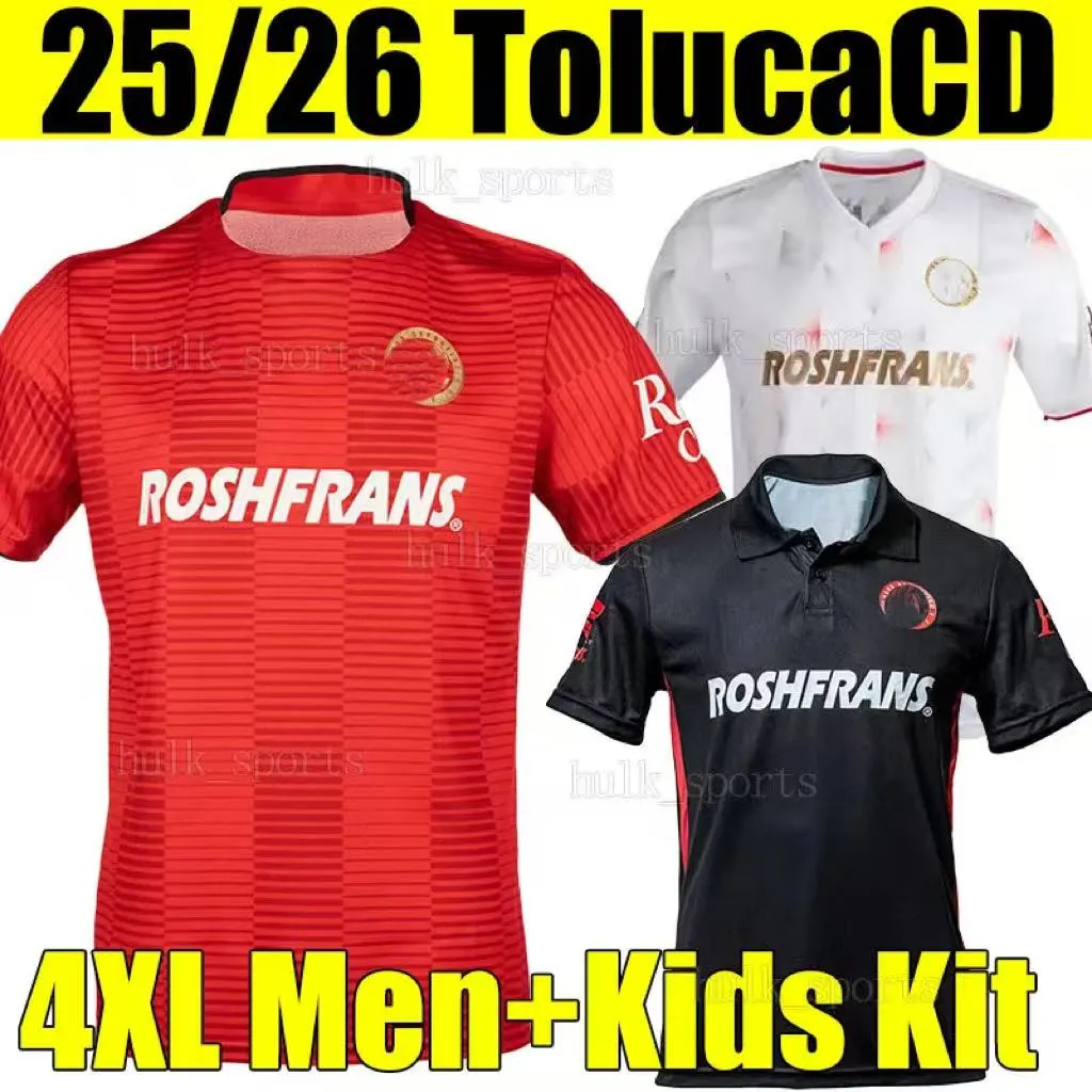 2025-2026 Toluca CD Soccer Jerseys: A. Vega, Paulinho, Helinho, Morales ...