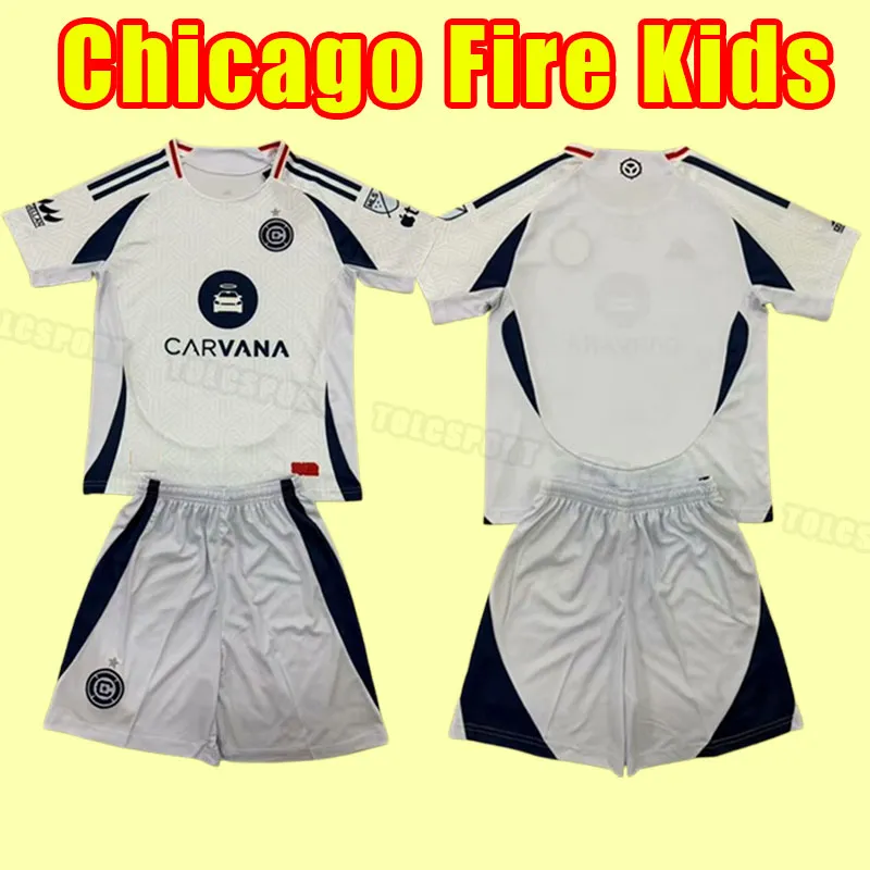 Chicago Fire Kids Soccer Jerseys 2025 Youth Football Shirts With ...