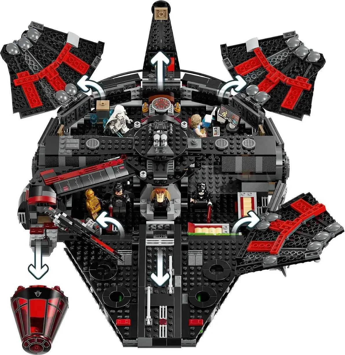 NEW FIT Star Battle Millennium Dark Spaceship Building Blocks Toy for ...