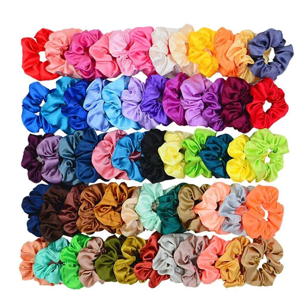 Simnice Silk Satin Scrunchies: Large Elastic Bobbles, Ponytail Holders ...