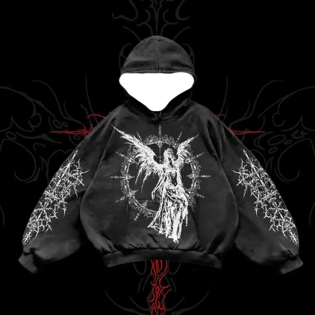 Latest Popular Y2k Fallen Angel Street Trend 3D Hoodies, Autumn/Winter ...