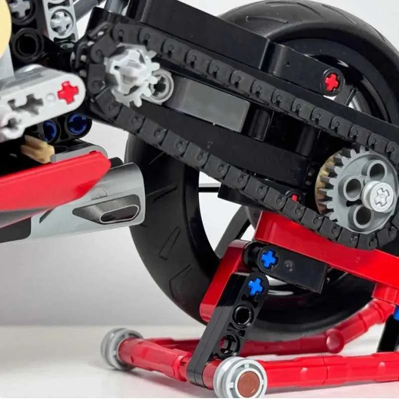 MOC Technical 42107 Motorbike Model Building Kit: V4 R Superbike DIY ...