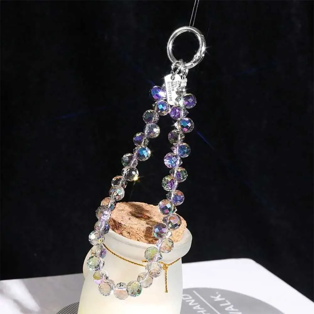 Colorful Mobile Phone Lanyard Chain Stylish Glitter Crystal Bead ...