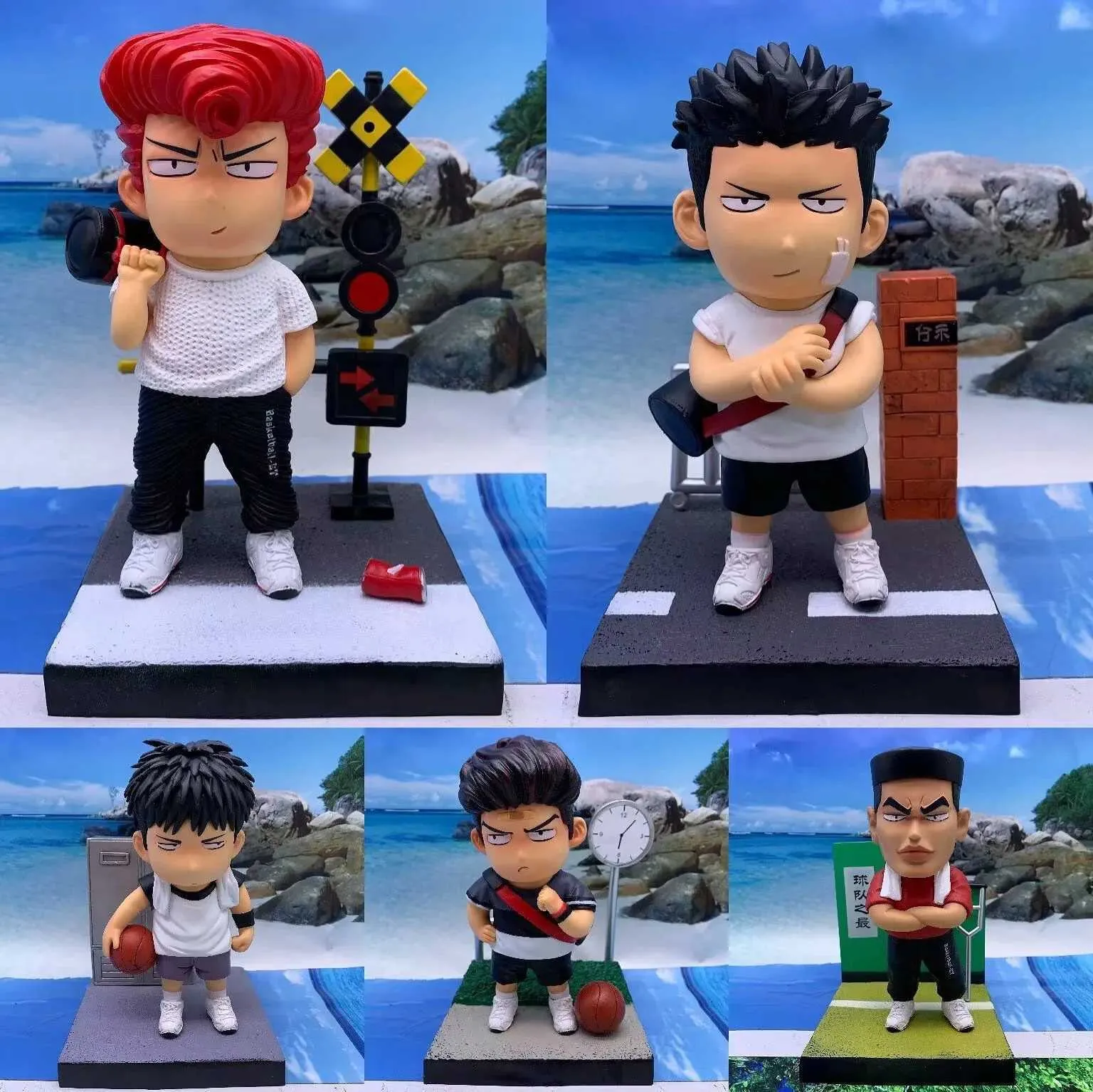 Hanamichi Sakuragi, Kaede Rukawa, Hisashi Mitsui, Ryota Miyagi Slim ...