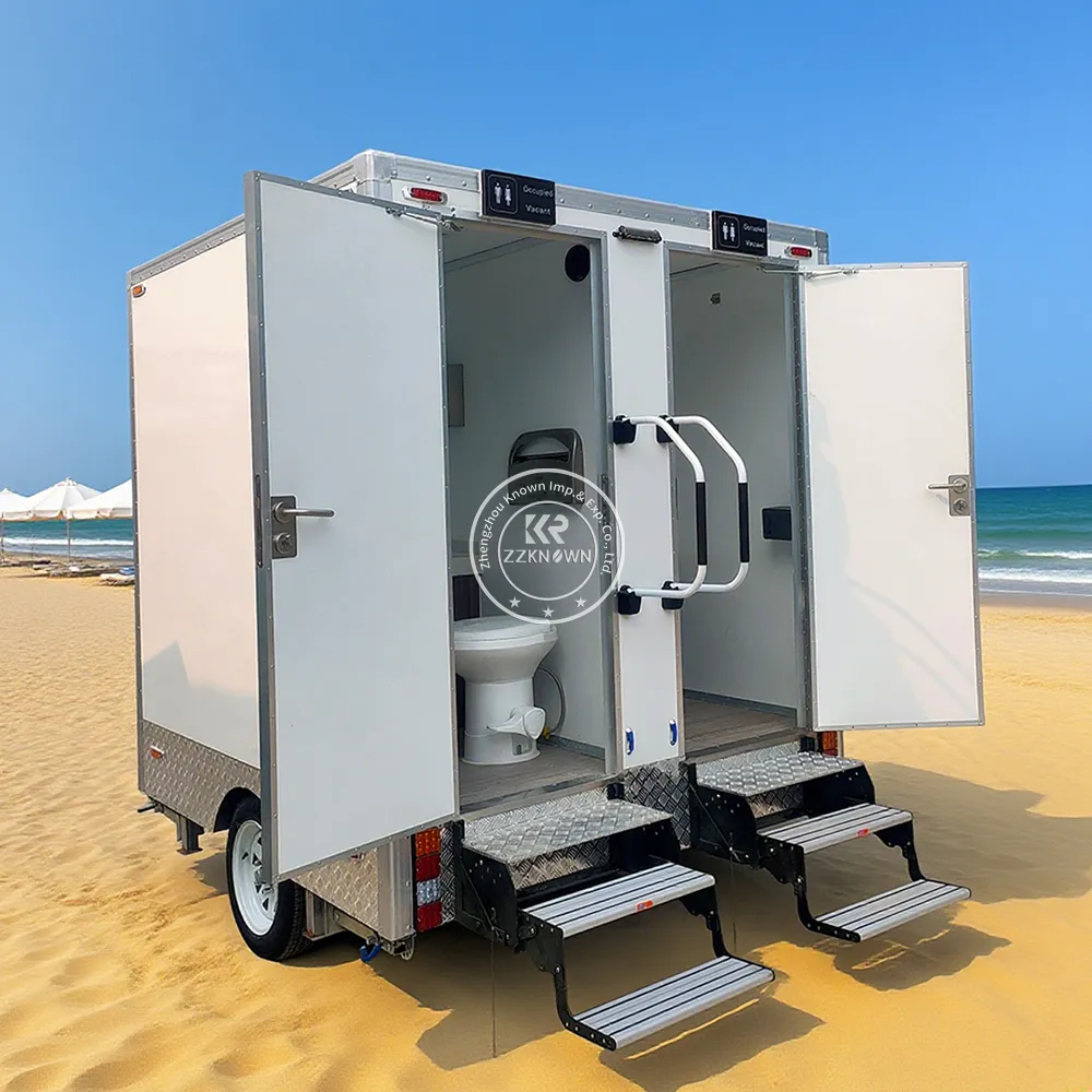 Luxury Portable VIP Portable Toilet Shower Trailer For Outdoor Events ...