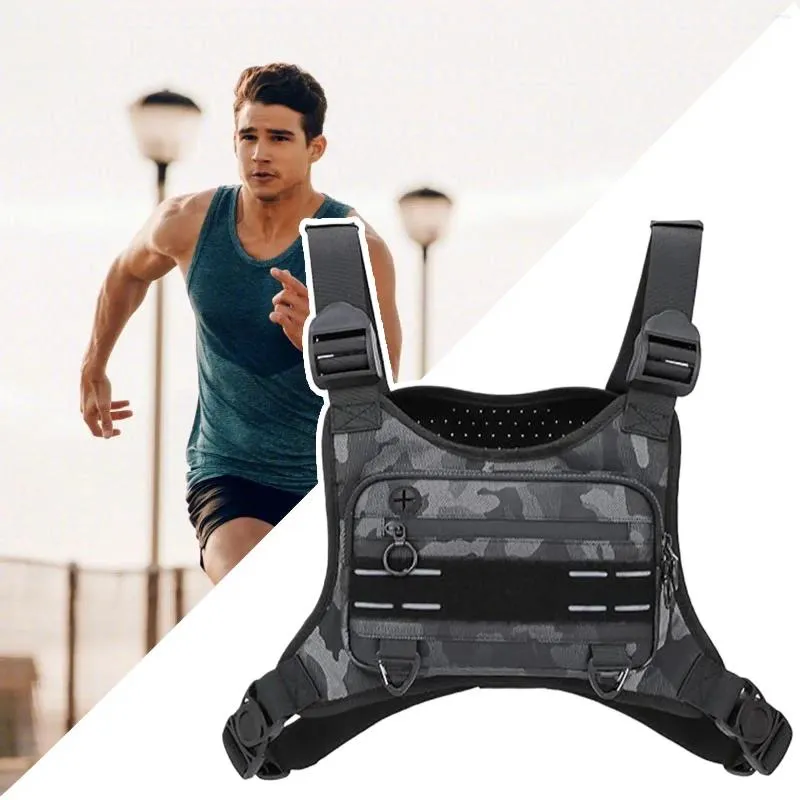 Outdoor Running Chest Bag Vest: Waterproof Adjustable Pouch Phone ...