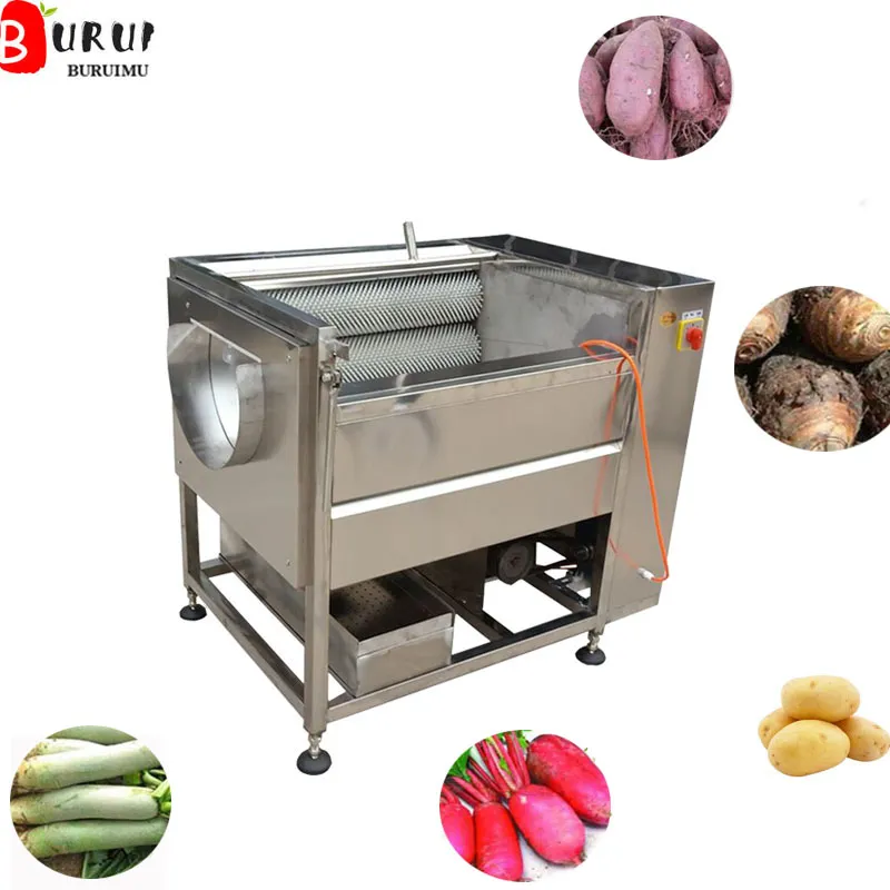 Brush Potato Peeling Machine, Carrot Washing and Peeling Machine ...