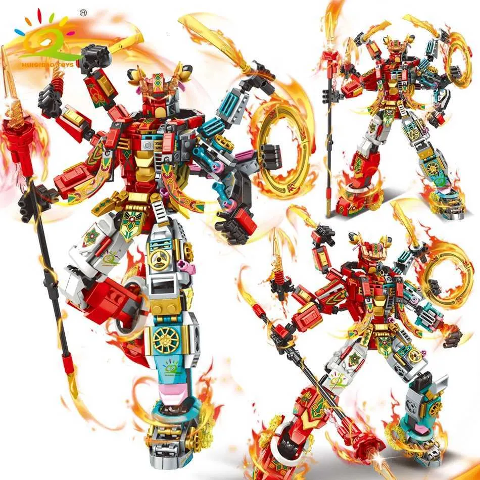 HUIQIBAO 2025 650 Pièces Nezha Mech Modèle Blocs De Construction ...