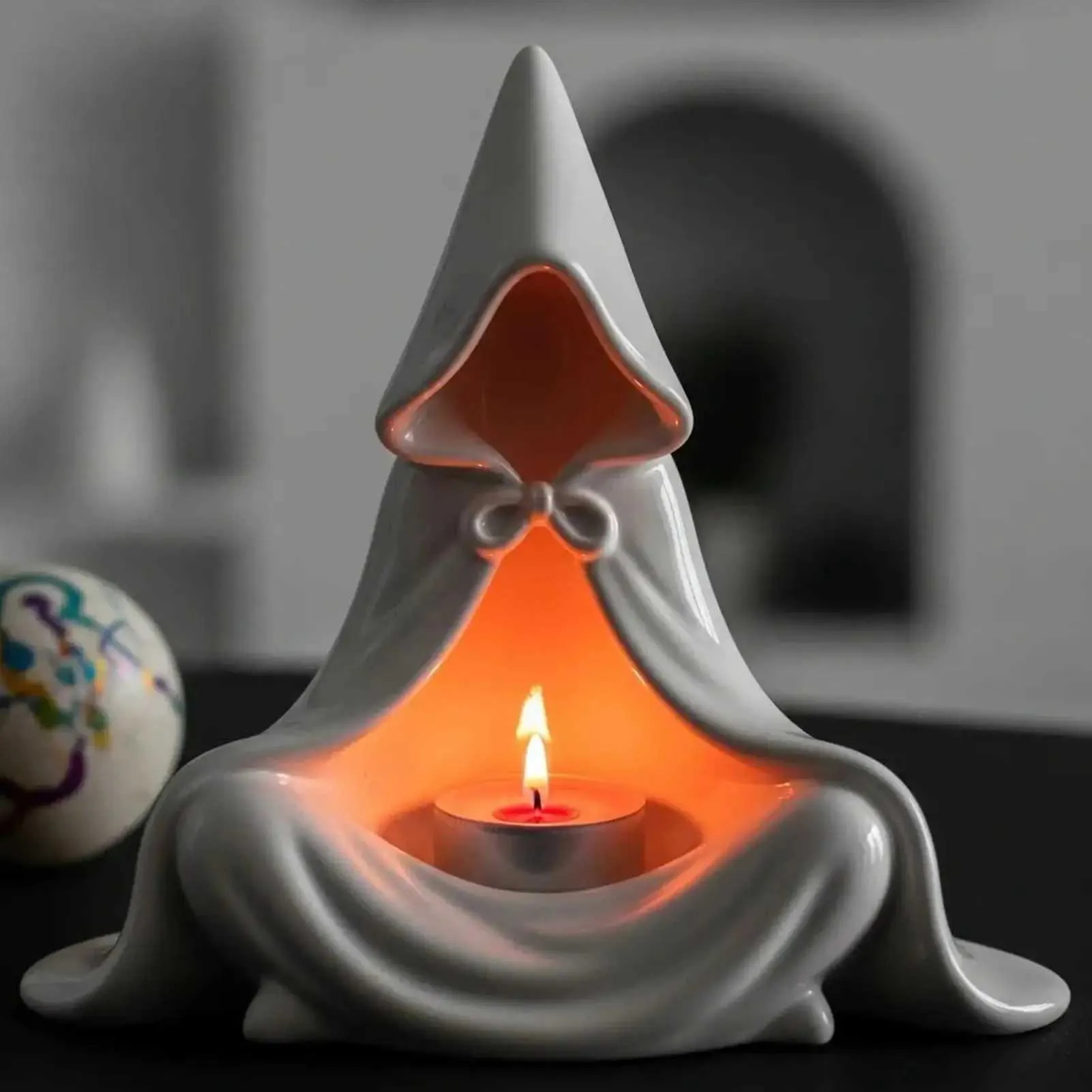 Halloween Ghost Witch Pottery Candlesticks Mysterious Witch Shape ...