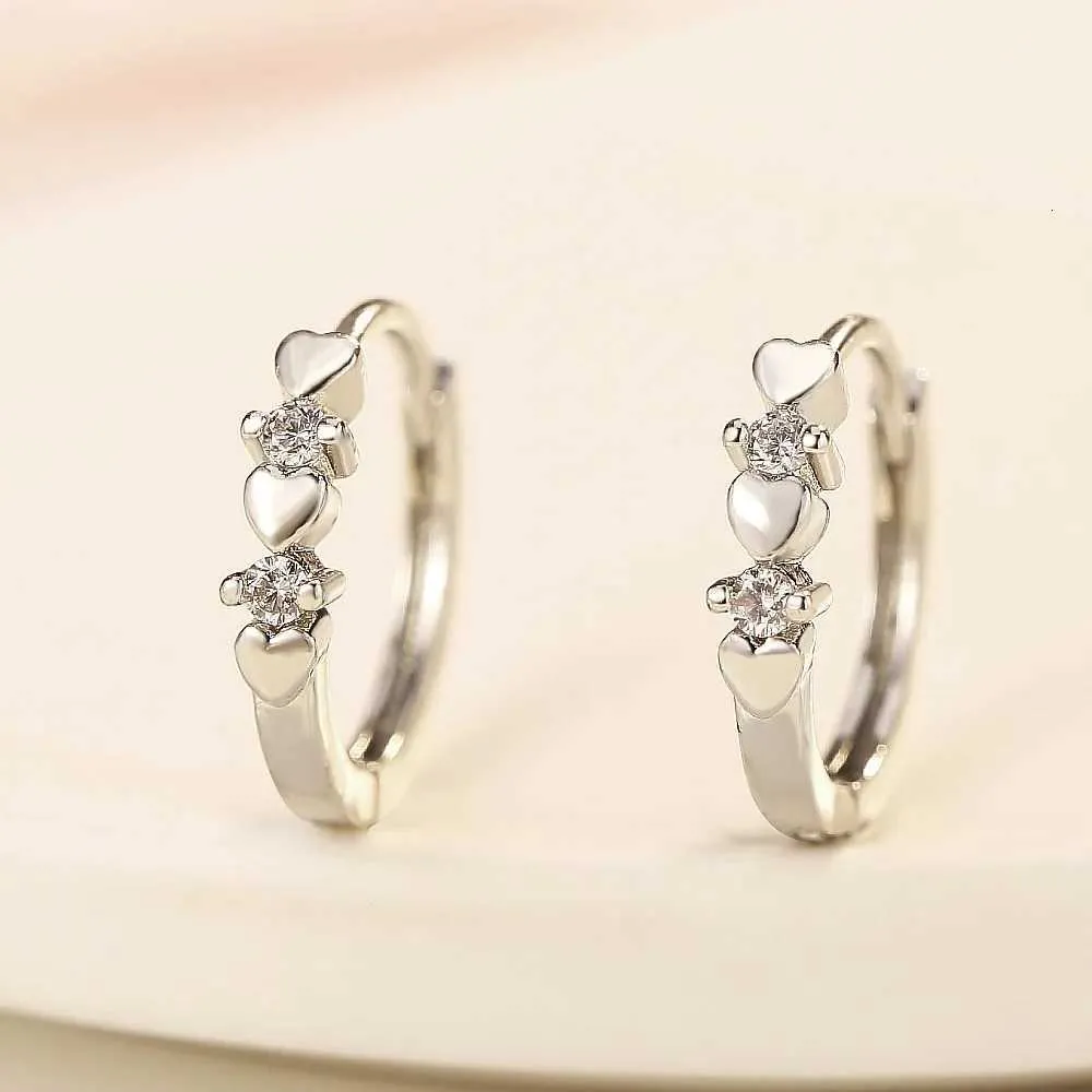 925 Silver Needle Small Circle Earrings for Girls with Stainless Steel ...