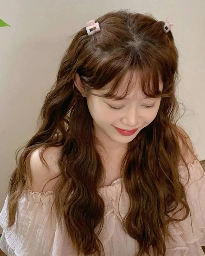 Acetate Mini Square Hollow Hairpin Crab Claw Clip for Women and Girls ...