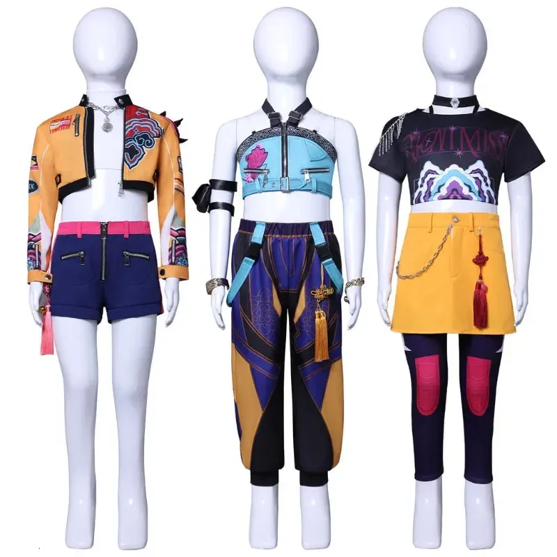 Kids Kpop Demon Rumi Zoey Mira Cosplay Huntrix Hunters Costume For ...