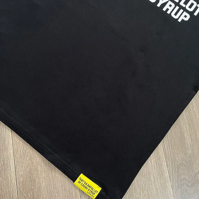 That's a Awful of Cough Syrup Black and White Letter Casual Short ...