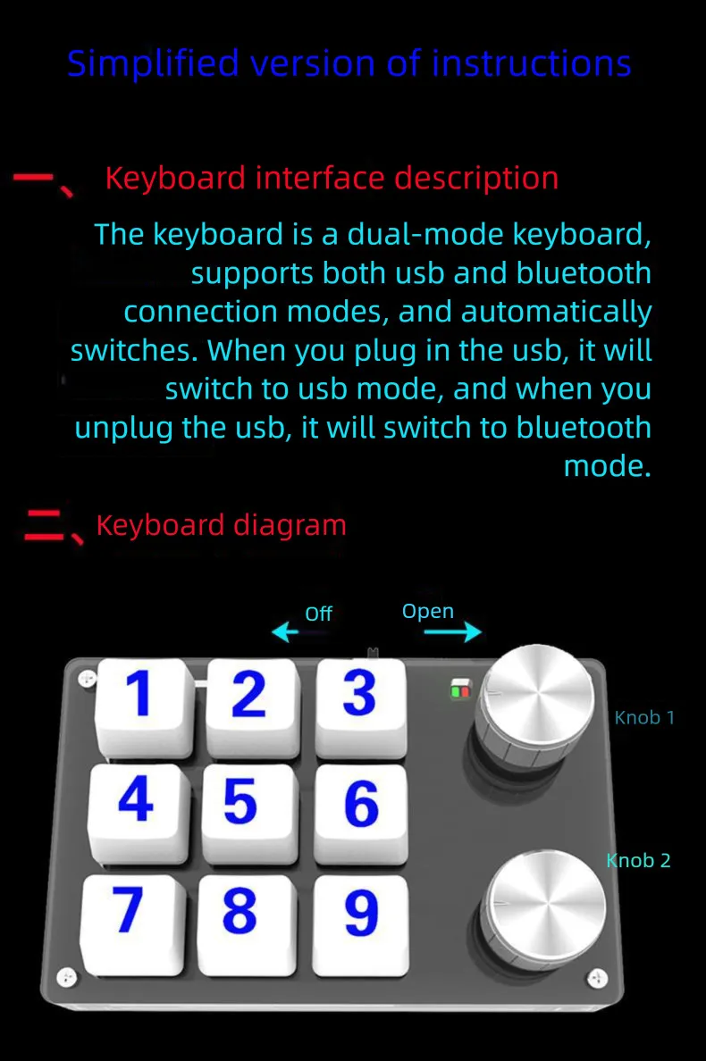 Mini mechanical keyboard with hot-swappable keys and programmable macro ...