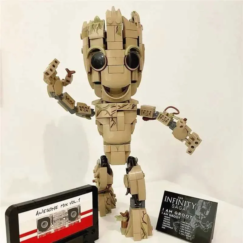 I Am Groot Compatible 76217 Building Kit: Tree Baby Groot Model Bricks ...
