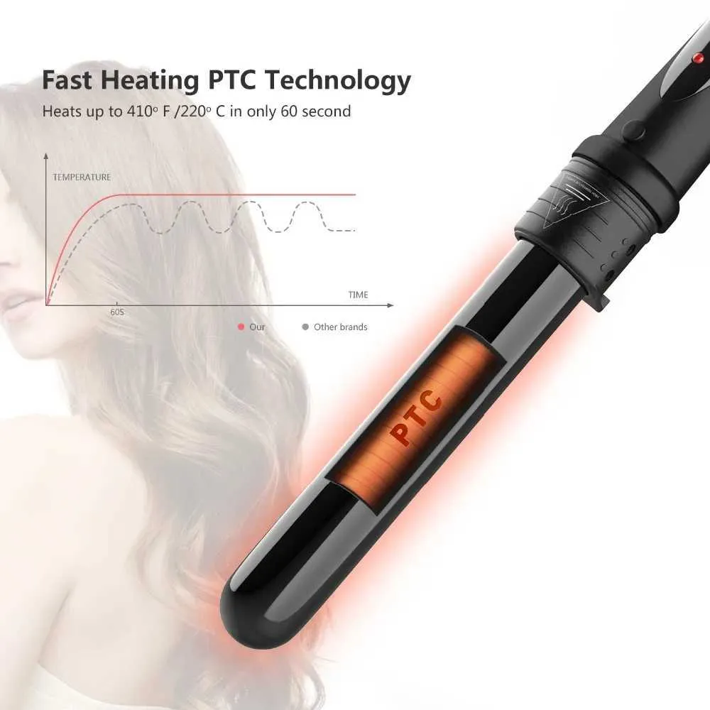 5 In 1 Professional Hair Curling Iron Hair Waver Cone Electric Hair ...