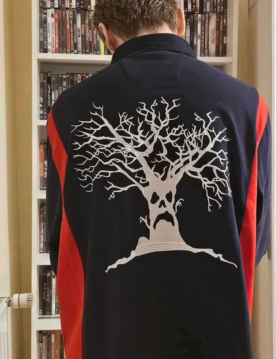 America Retro Fashion Long Sleeve Polo Shirt Y2k Casual Haunted Mound ...